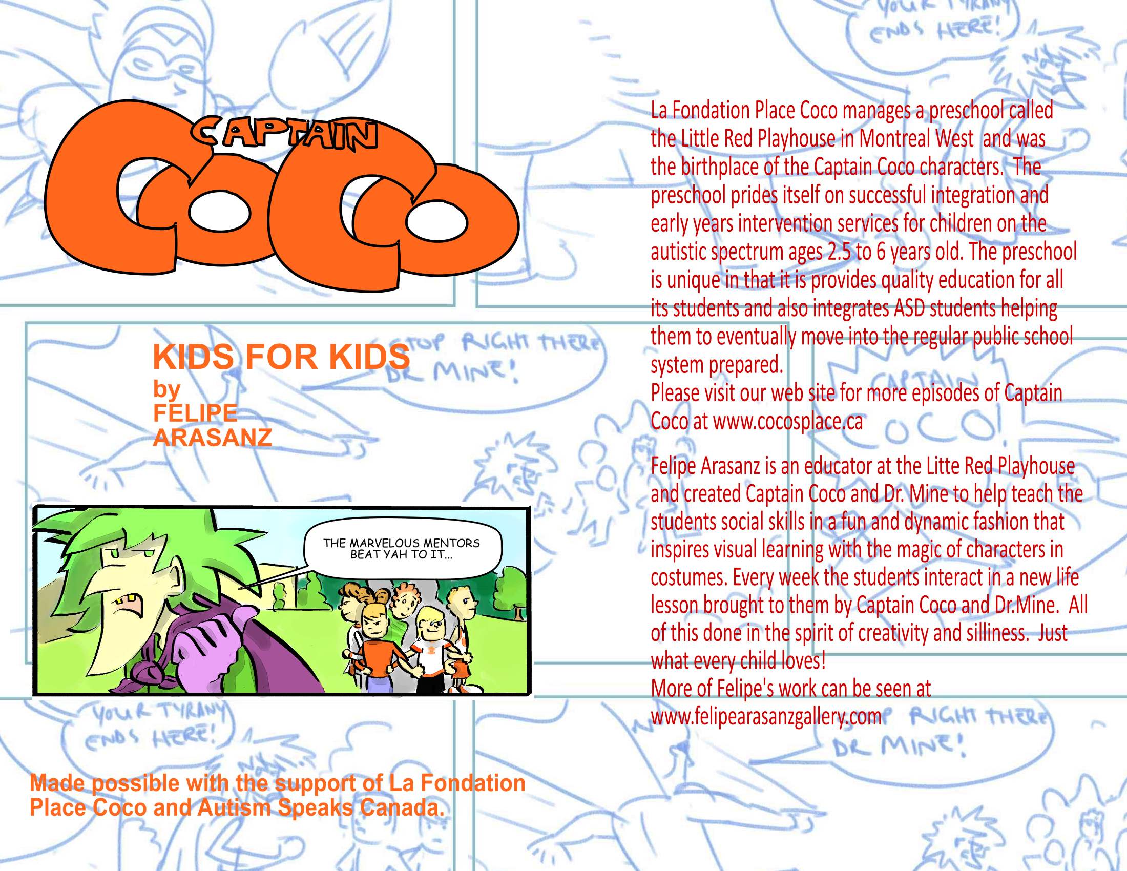 Captain Coco – Kids for Kids – booklet side 2 – The Felipe Arasanz Art ...
